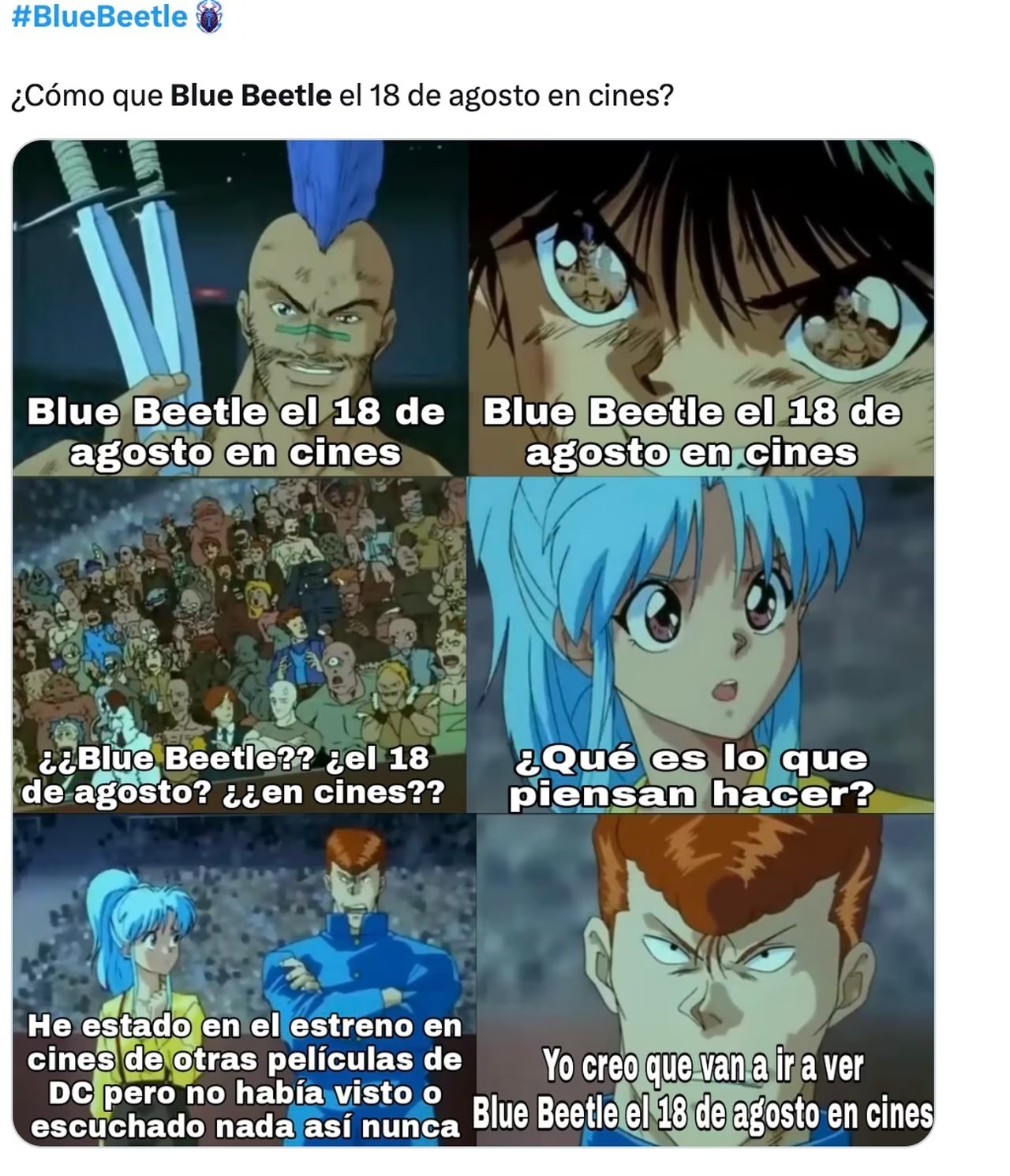 ¿Cuándo se estrena Blue Beetle en México? Memes de su estreno | MARCA ...