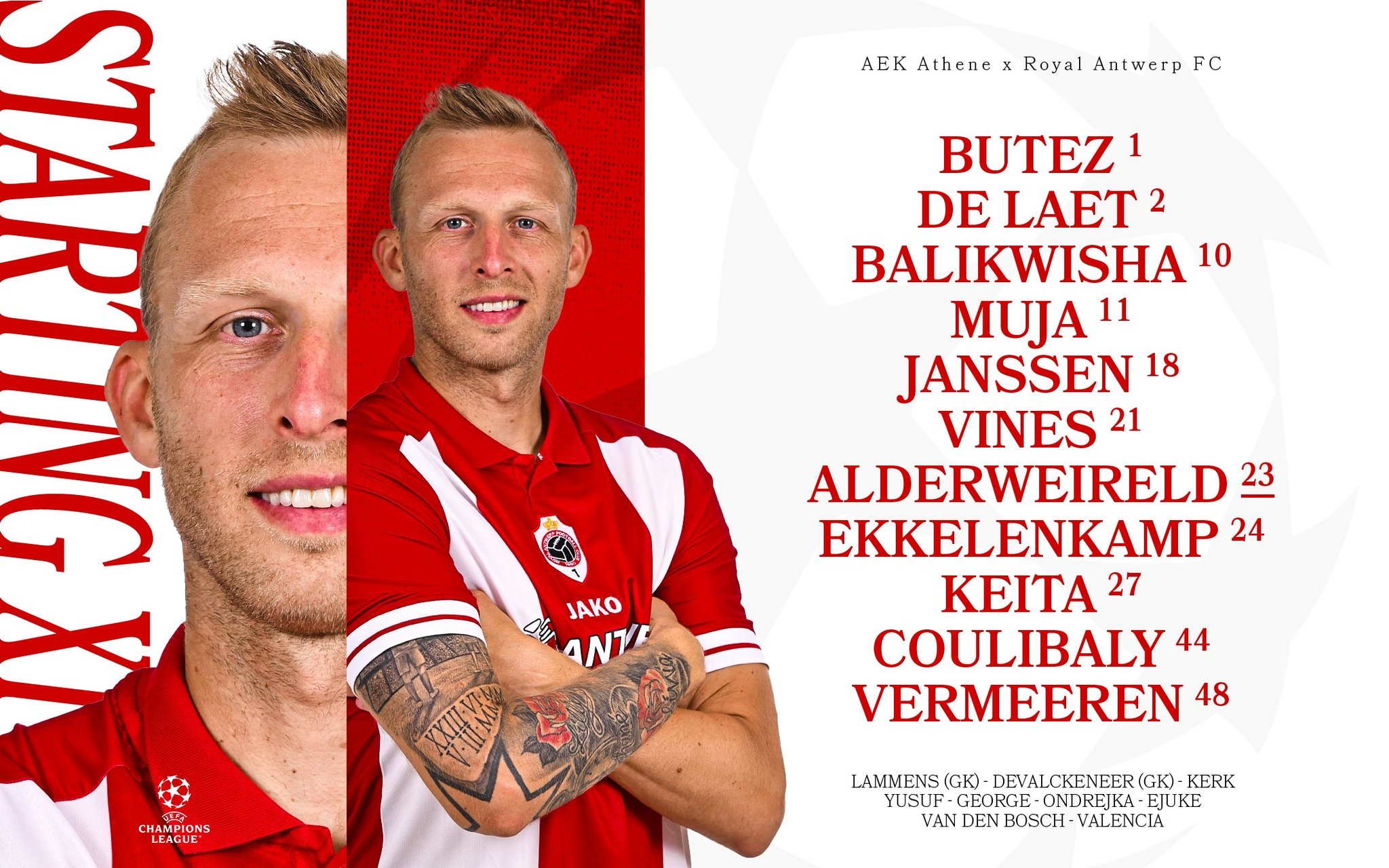 AEK vs Antwerp EN VIVO. Orbelín Pineda en Clasificación Champions League 2023