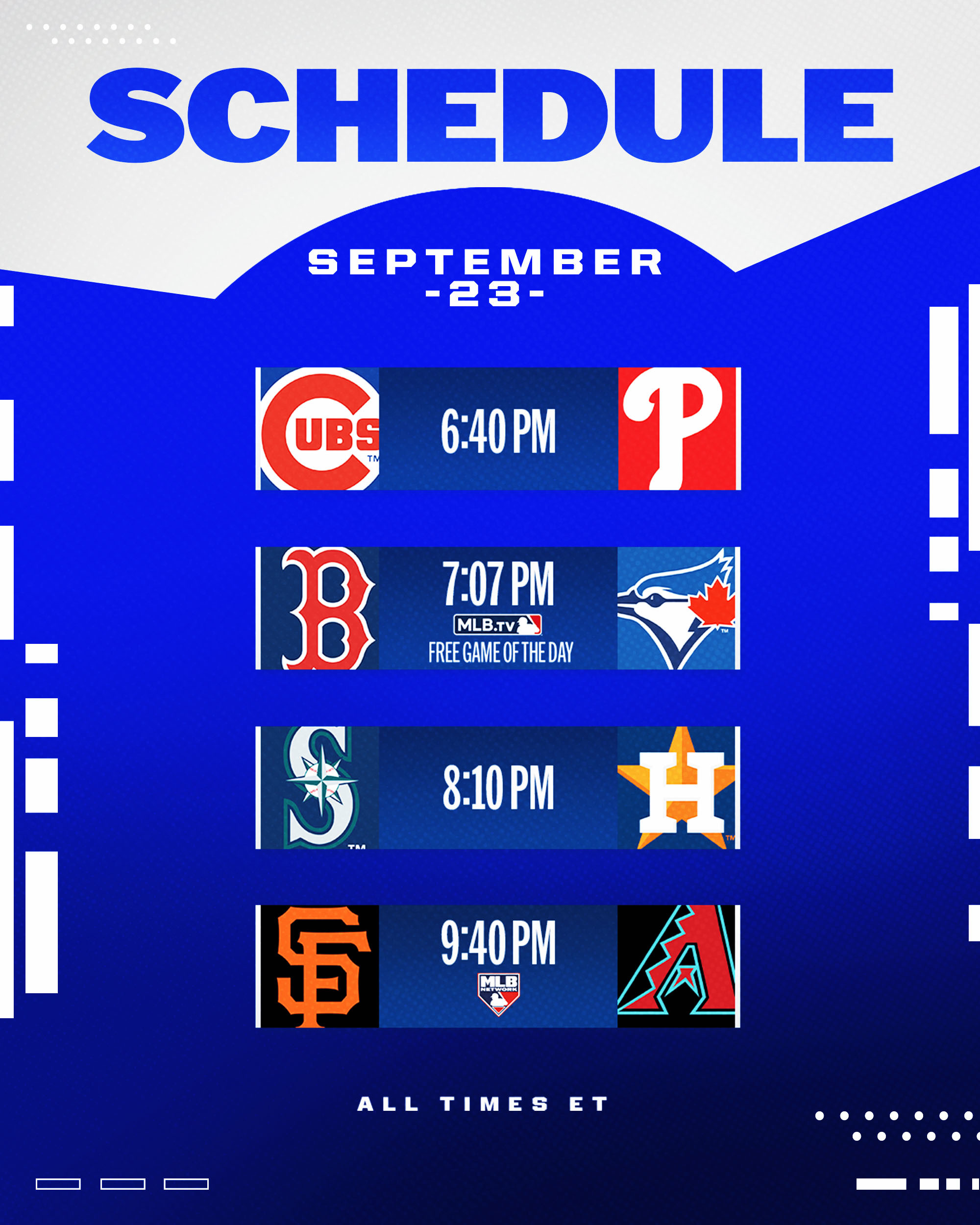 Partidos de béisbol hoy EN VIVO: Dónde ver y horarios juegos MLB 23 de ...