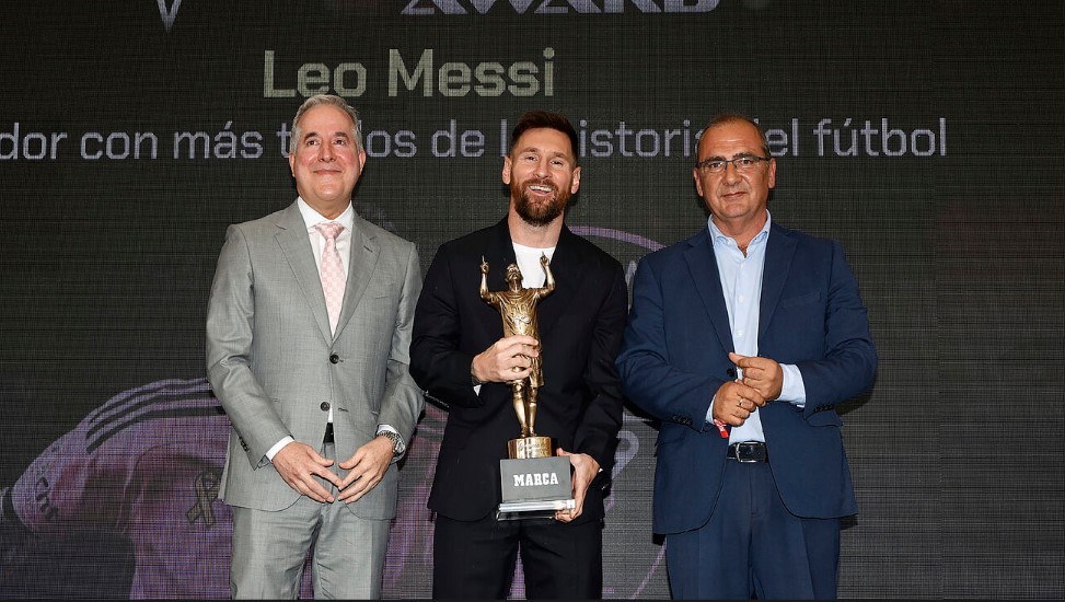 MLS 2024Messi recibió emocionado el premio marca en miami | MARCA.com
