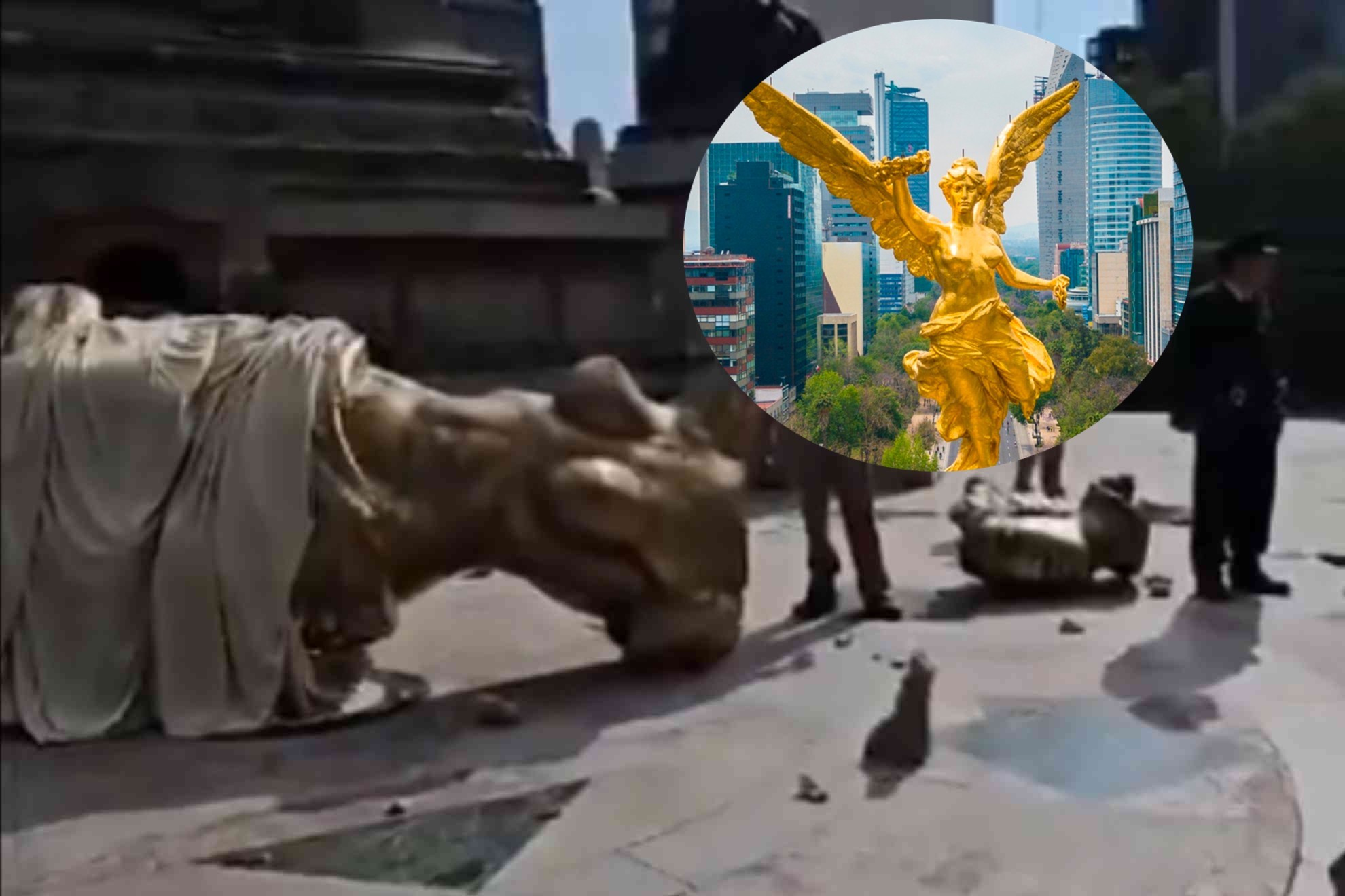 Ángel de la Independencia: Aclaran por qué se 'cayó' una escultura ...