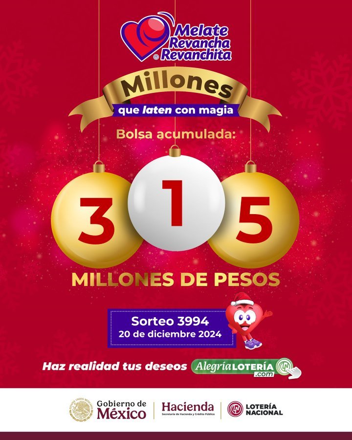 Resultados del Melate, Revancha y Revanchita hoy: números ganadores ...