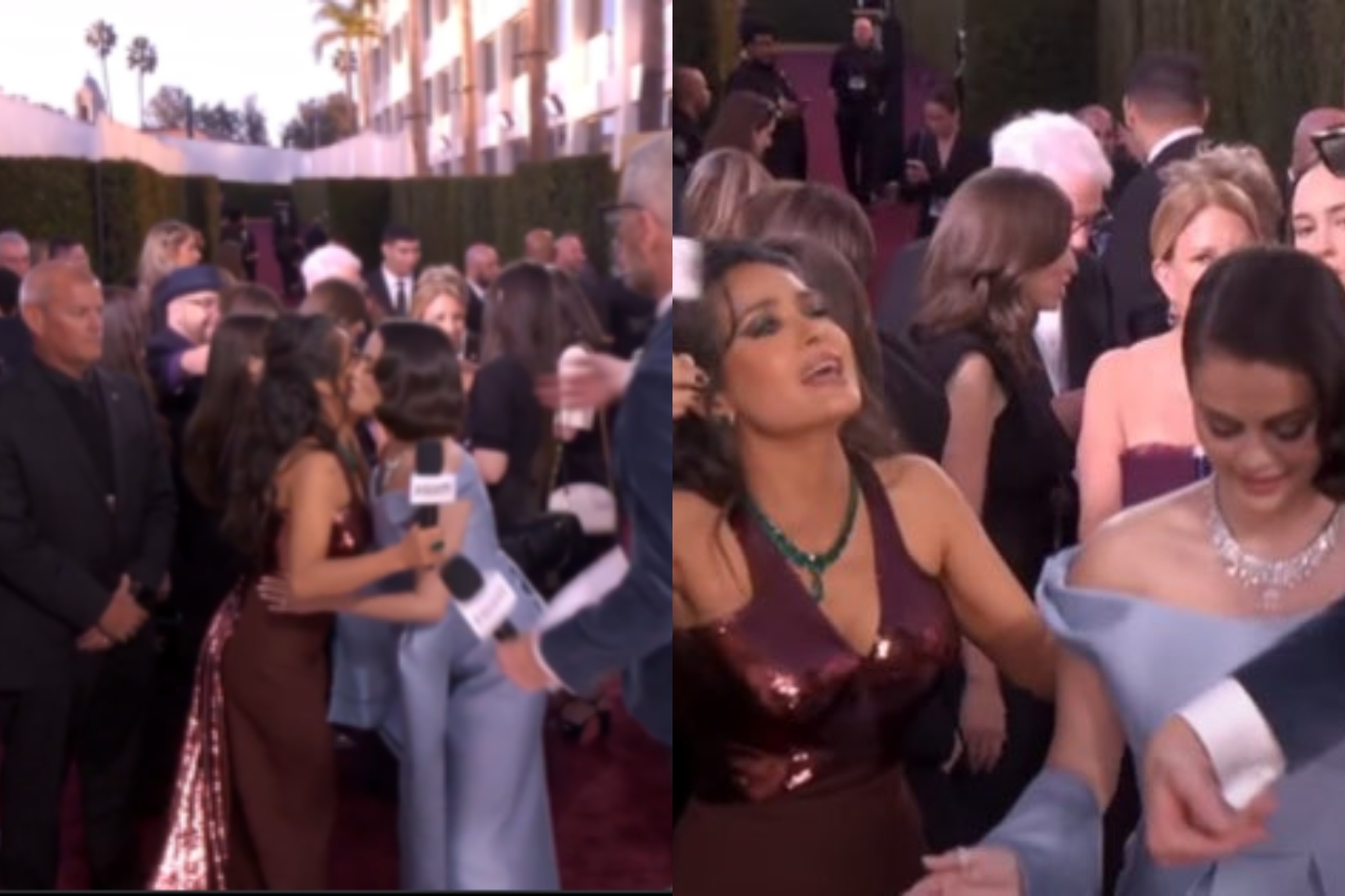 Salma Hayek y el gran gesto que tuvo con Selena Gómez en los Globos de ...