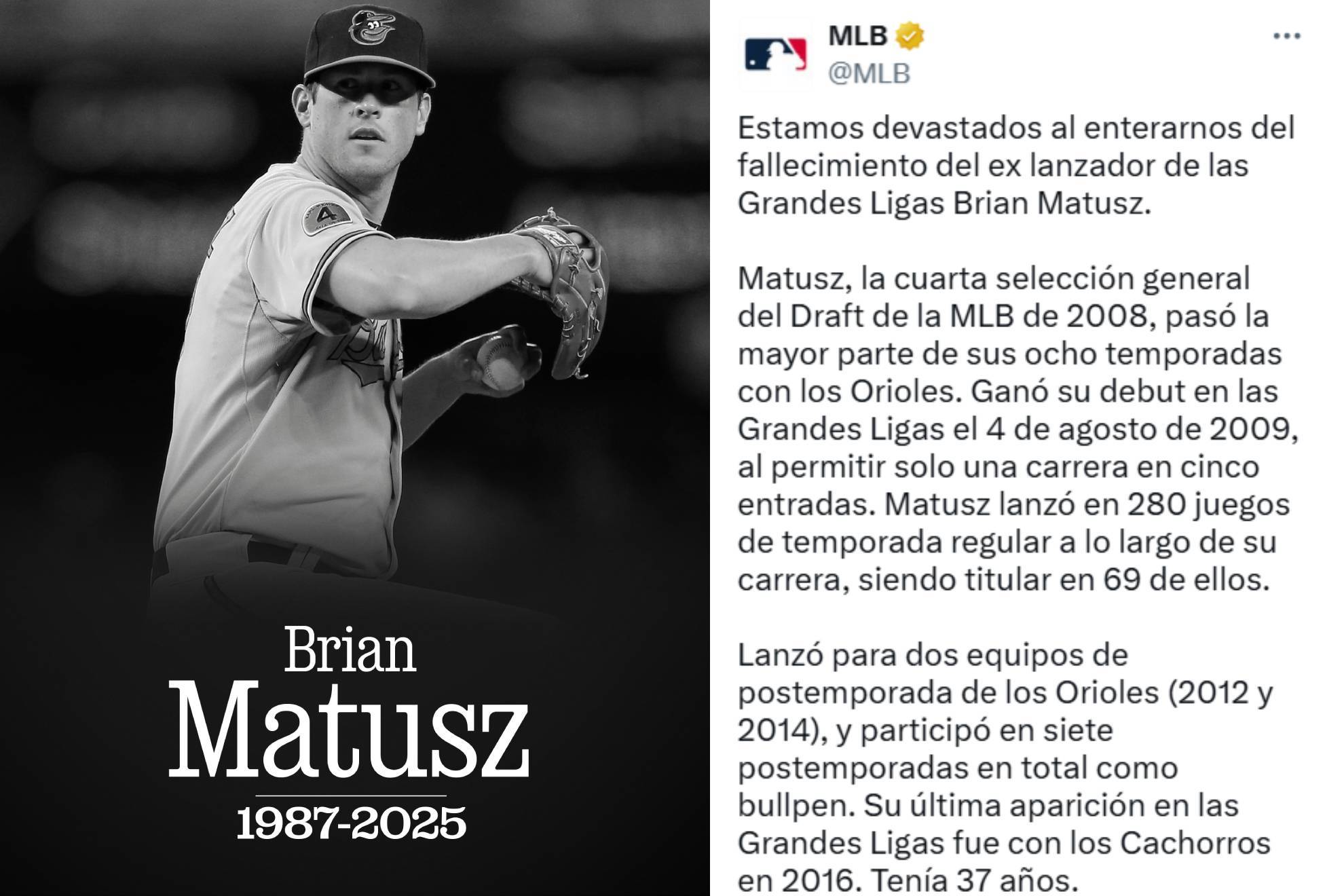 La misteriosa causa de muerte de Brian Matusz a los 37 años | MARCA México