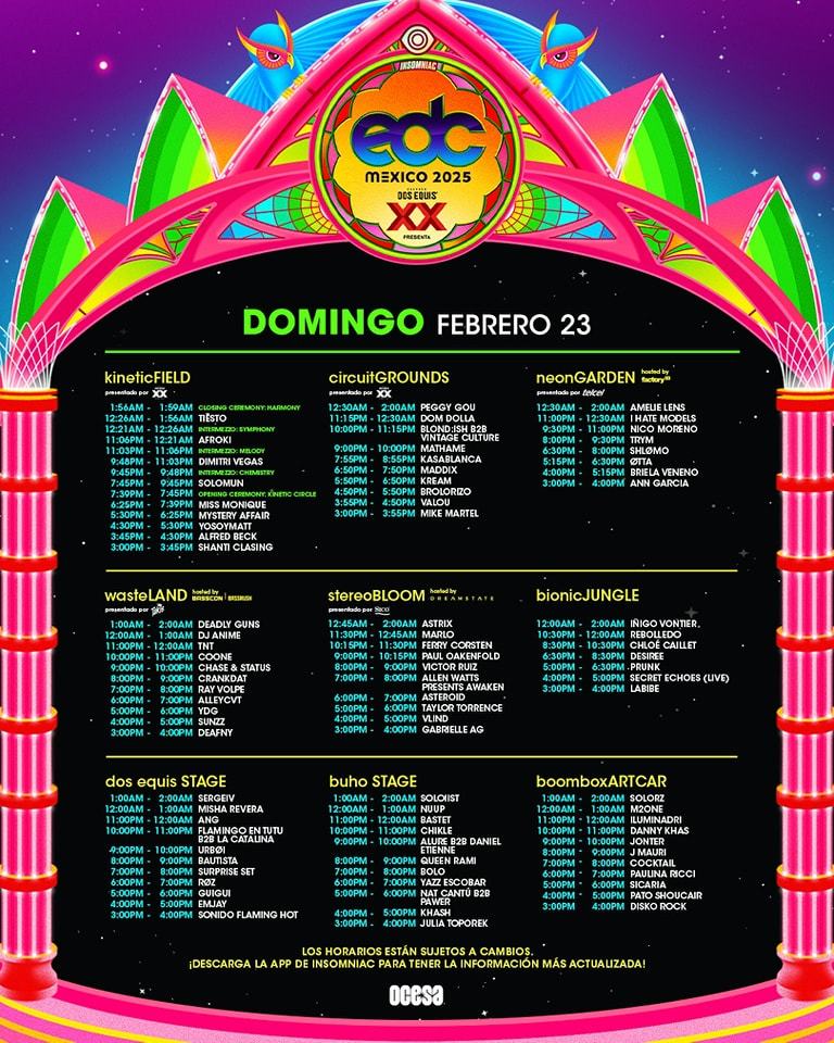 EDC México Lineup 2025: lista completa de artistas y escenarios en los que presentarán este 2025 ...