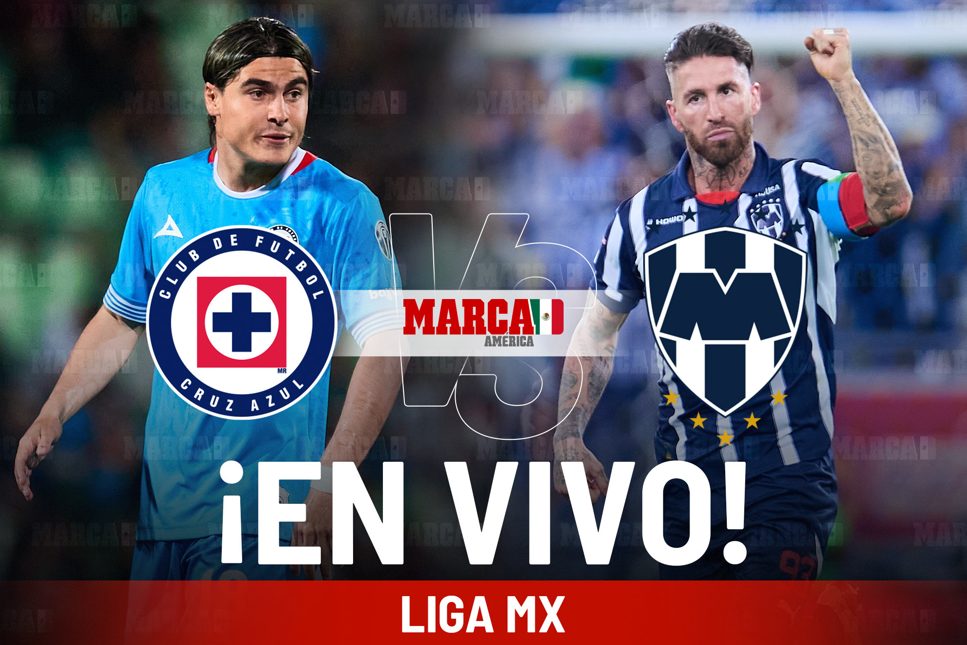 Cruz Azul vs Monterrey EN VIVO Online. Partido hoy Sergio Ramos - Liga ...