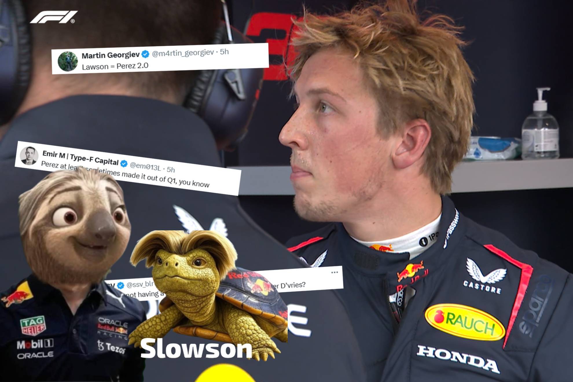 MEMES despedazan a 'Slowson': Liam Lawson, último en Sprint Shootout de ...