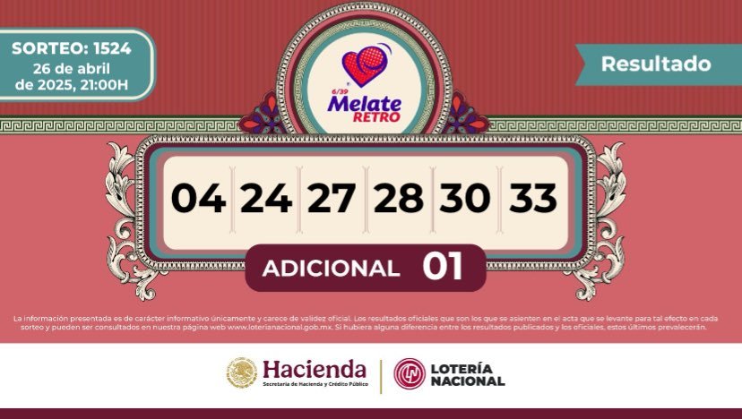 Melate, Revancha y Revanchita resultados hoy: números ganadores sorteo ...