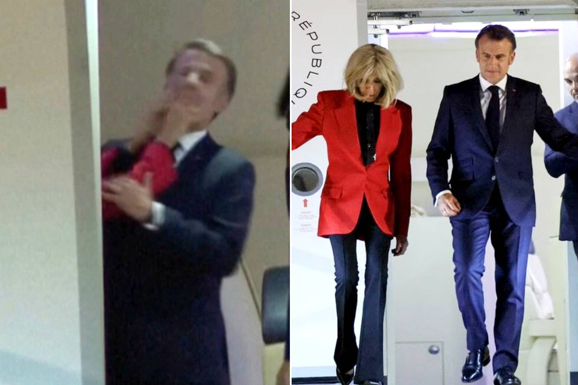 Emmanuel Macron, presidente de Francia, es abofeteado por su esposa y ...