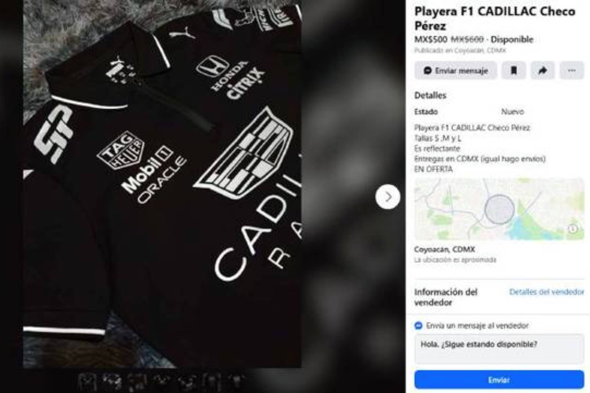 ¿Checo Pérez ya es de Cadillac? Tepito ofrece ropa de la escudería con ...